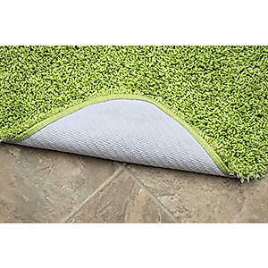 Garland Rug Jazz Shaggy Nylon Washable Bath Rug, 24 in. x 40 in, Lime Green