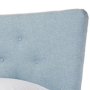 Baxton Studio 424-7007-AMZ Platform, Queen, Sky Blue