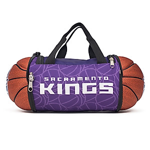MACCABI ART Official Sacramento Kings Collapsible Insulated Basketball Lunch Bag, 13.4” x 5.75” x 5.75” Purple