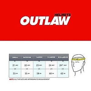 Outlaw T68 Motorcycle Half Helmet for Men & Women DOT Approved - Adult Unisex Skull Cap for Bike, Scooter, Moped (Glossy White (XX-Large))