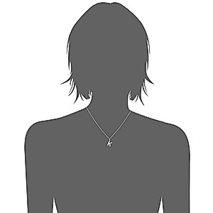 Amazon Essentials Platinum Plated Sterling Silver Infinite Elements Cubic Zirconia Initial "K" Pendant Necklace, 18", (previously Amazon Collection)