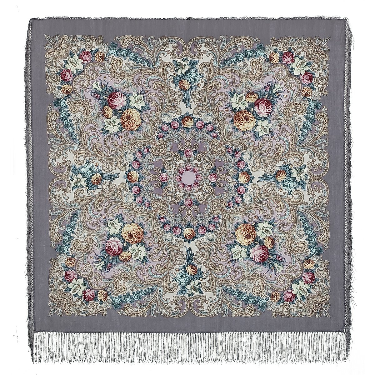 Women's scarves Woolen Shawl Natural Pavlovo Posad Ladies Fashion Russia