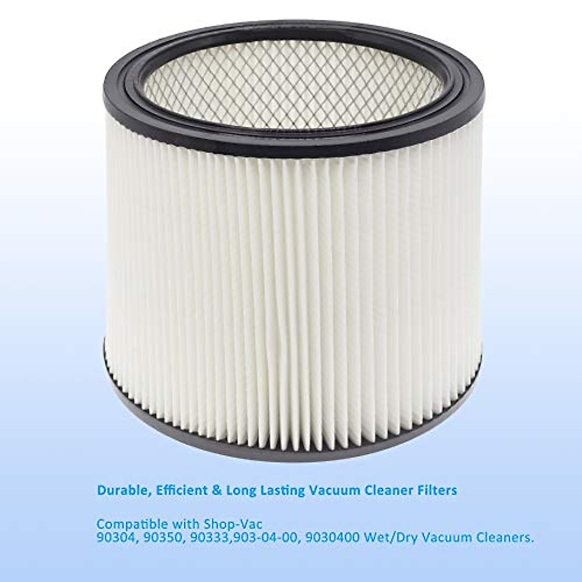 Wocase 90304 Cartridge Filter Replacement, Compatible with Shop-Vac Shop Vac 90304, 90350, 90333, 903-04-00, 9030400, 90595, 5 Gallon Up Wet/Dry Vacuum Cleaners