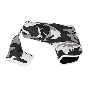 SEACLOUD Golf Blade Putter Cover Head Camouflage Pattern Headcover Protection with Magnetic Closure Headcovers Purple
