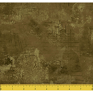 Stitch & Sparkle Tone and Tone Olive 100% Cotton Print 44" Wide, Quilt Crafts Cut by The Yard (BMTAT009)