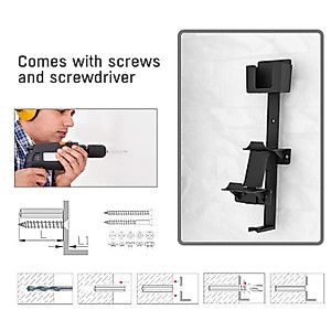 Mcbazel Controller and Headset Wall Mount Stand Holder with Screws Set and Screwdriver for PS5/ PS4/ Xbox Series X&S/Xbon One/NS Switch Pro and More