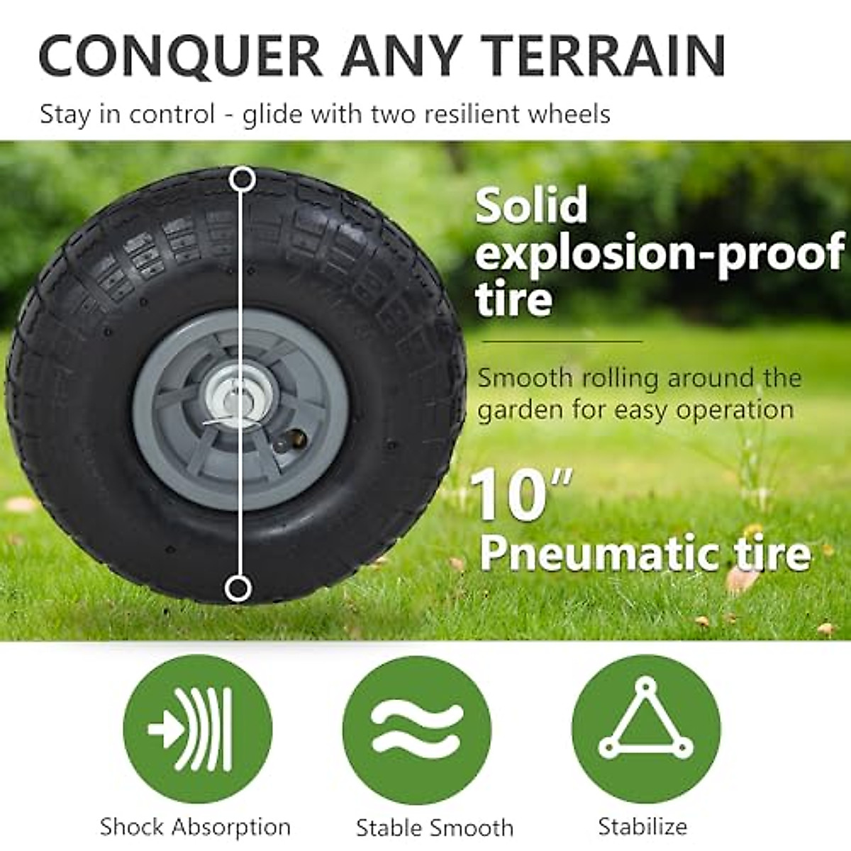 Hose Reel Hold Up To 300 Ft Heavy Duty Garden Hose Reel Sturdy Water Hose Reel Cart with 4 Wheels Storage Basket for Garden Lawn Yard Outdoor (Black)