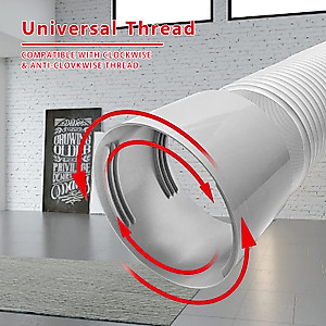 MQIDLFE Portable AC Coupler Thread Portable A/C AC Air Conditioner Exhaust Hose Couple 5inch (130mm) AC Hose Coupler Coupling Extension