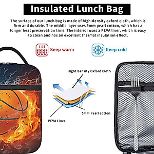 Chayber Basketball Lunch box Kids Boys Girls Insulated Lunch Bag For Women Men Thermal Lunch Bags Bento Box Adult Lunch Box For Work,Picnic