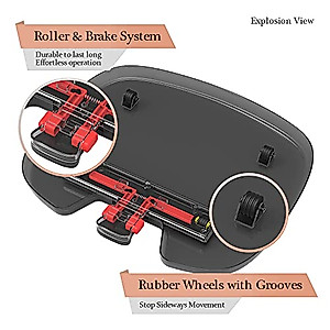 EVERIE The SLIMEST 0.7'' High Rolling Appliances Tray with Rollers Compatible with Coffee Makers, Stand Mixers, Blenders, Air Fryers, GL02-M30