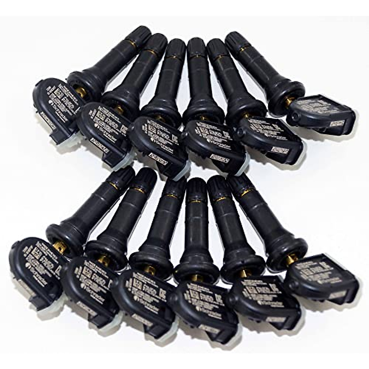 Schrader 33500 EZ-Sensor (314.9 MHz, 315 MHz, and 433 MHz) Programmable Fixed Angle Valve Tire Pressure Monitoring Sensors (TPMS), Needs Programming Before Installation - (Pack of 12)