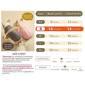 Roseelk 2 Pack Dog Sweaters for Small Dogs - Puppy Medium Warm Clothes in Winter, Turtleneck Pullover Design for Boy Girl Pet, Doggie, Cat, Kitten Chihuahua Bulldog Pug Beagles (S, Pink, Beige)