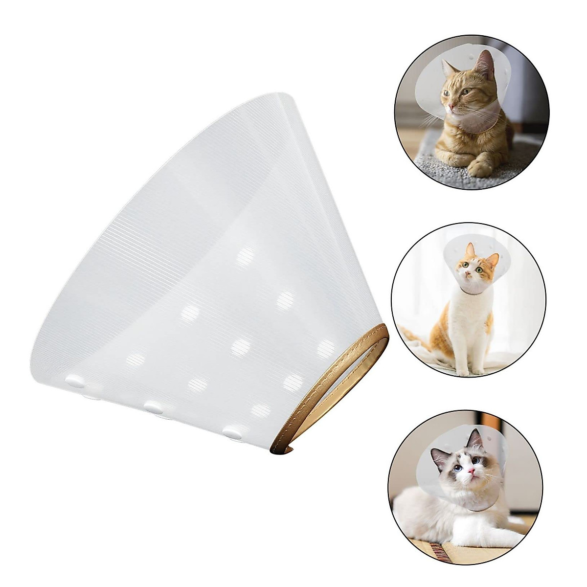 POPETPOP Elizabeth Circle Kitten Collars Adjustable Puppy Collars for Litter Dog Collars for Puppies Cat Recovery Collar Cat Recovery Neck Cone Cat Kitten Recovery Collar Pets Puppy Cone