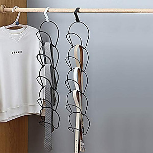 XINFULL 15 Rings Cap Rack Hanging Hat Organizer Baseball Holder Scarfs Bag Hanger Storage for Wall Door Closet Kitchen Bathroom, Black