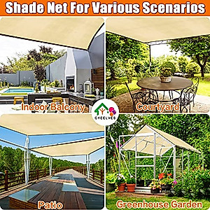Sun Shade Cloth for Plants, Garden Shade Cloth with Grommets, Sunblock Shade Cloth for Greenhouse Backyard Decor, Plant Shade Cloth, Plant Sun Shade for Plants Outdoor, Greenhouse Shade Net, 6.5X6.5ft