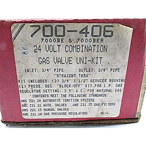 Robertshaw 700-406 24V Combination Gas Valve Uni-Kit