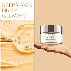 Skin 2.0 Vitamin C & Collagen Face Moisturizer - Dermatologist Tested, Anti-Aging, Skin Tightening - Brightening, Clean Beauty, Cruelty-Free, Korean Skincare for All Skin Types - 1.69 Fl oz