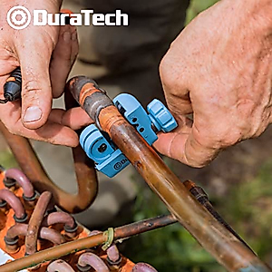 DURATECH Mini Tubing Cutter 1/8"-3/4"(3-19MM), Copper, Aluminum, Brass And Plastic Tubing Compact Cutter, With Replacement Wheel