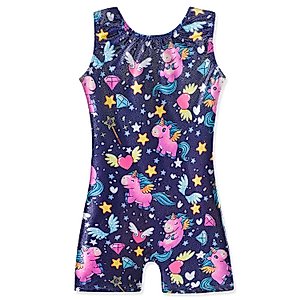 Unicorn Leotards for Girls Gymnastics Size 7-8 Year Old Deep Purple Heart Diamond Biketard Outfits for Tumbling Clothes Clothing Bodysuits Ropa De Gimnasia Para Ninas De 7 8