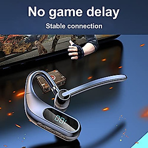 Karymi Bluetooth Earpiece, Single Digital Display Wireless Bluetooth TWS 5.0, High Fidelit Sound Wireless Car Driving in Ear Headset Ipx5 Waterproof Compatible with iPhone Android