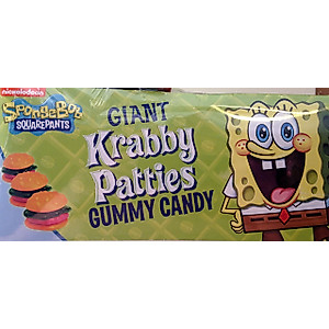 Spongebob Squarepants Giant Krabby Patties Gummy Candy (Pack of 36)
