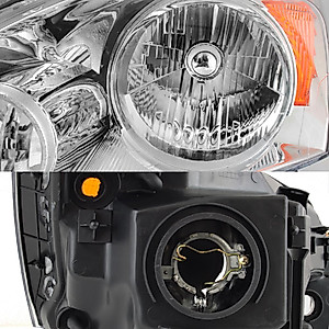 AKKON - For 2007-11 Honda CR-V Driver + Passdenger Sides Headlight Assembly Chrome Houing Clear Lens Full Set