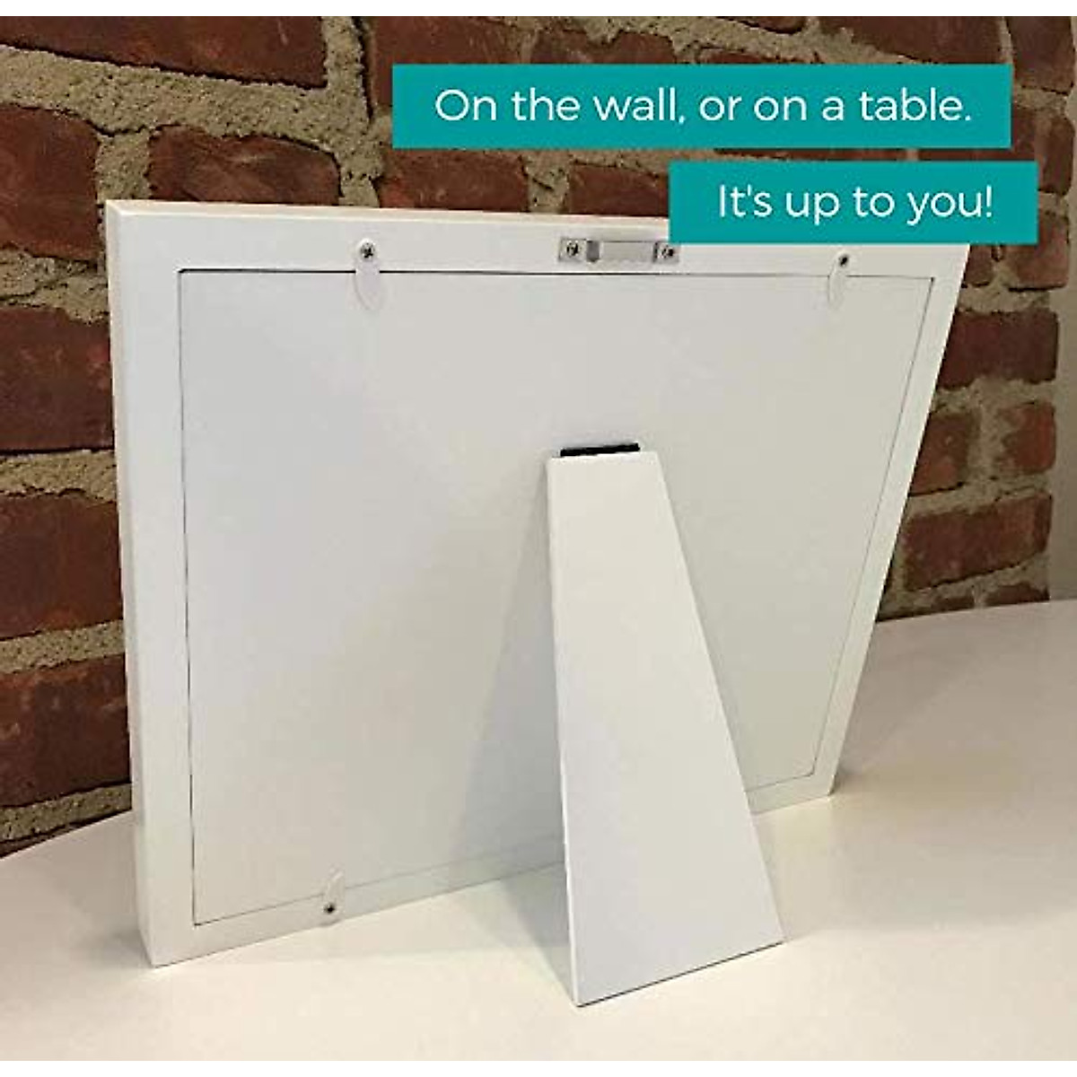 Baby Mushroom Farmhouse Baby Hand & Footprint Picture Frame Keepsake Kit - Rustic 9" x 11" Distressed Wood Frame, Clay, & Stencil for Newborns, New Mom, Registry Gift