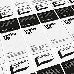 Bubblegum Stuff Woke Up - The Woke AF Trivia Game - Fun True or False Card Stacking Game - Card Games for Adults - Adult Games for Game Night