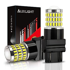 AUXLIGHT 3157 3156 3057 4157 3157K LED Bulbs Xenon White, Ultra Bright 57-SMD LED Replacement for Back Up/Reverse Lights, Brake/Tail Lights, Turn Signal/Parking or Running Lights (Pack of 2)