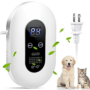 Ozone Odor Eliminator for Strong Odor 99% Cat Litter Deodorizer Dog Poof Odor Removal Home Plug in Air Purifier for Bedroom Toilet Kitchen Pets Shoe Bathroom Smoke Car Formaldehyde Air Freshener White
