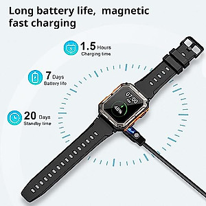 Military Smart Watch for Men -Bluetooth Call(Answer/Dial Calls), IP68 Waterproof Outdoor Tactical Rugged Smartwatch, 1.83" HD Fitness Tracker Watch with Heart Rate Sleep Monitor for IOS Android Phone