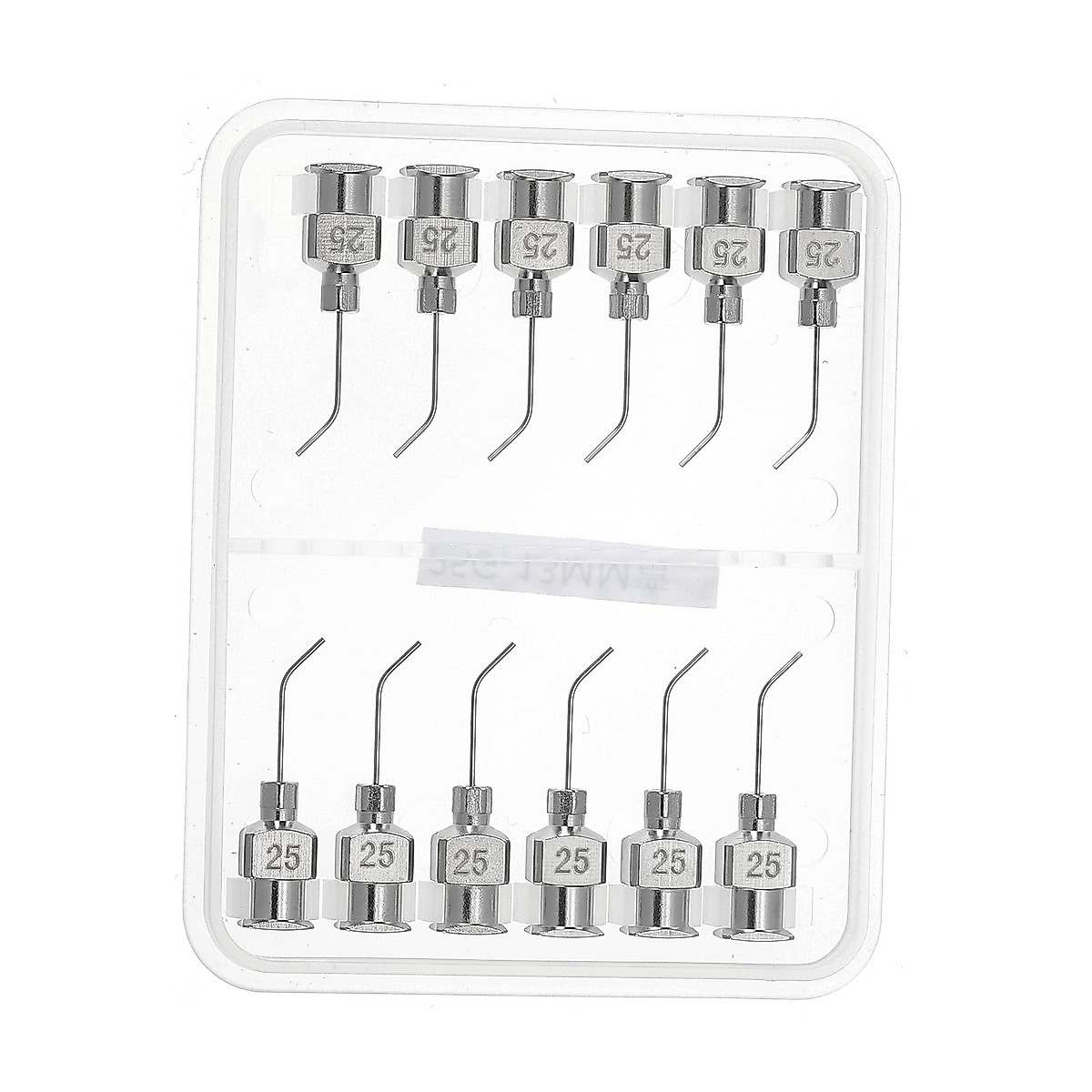 PATIKIL Bent Blunt Tip Dispensing Needle 25G, 12 Pcs 0.51 Inch Stainless Steel Liquid Dispenser Bent Flow Needles with Lure Lock for Refilling Liquid Inks Adhesives Glue