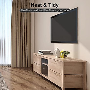 HASA zone Hide TV Cords Wall Mounted TV, Cord Hider/Cable Hider/TV Wire Hider Kit for Wall Mount TV, Cable Management Wall Including 2 Wall Cord Concealer & 1 Hole Saw