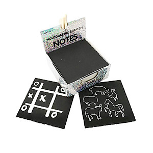 BESTING Rainbow Scratch Mini Art Notes 300 Sheets Scratch Off Paper Cards with 6 Wooden Stylus for Kids Arts Craft Kits for Girls Boys Games Party Favors Birthday Halloween (SP300)