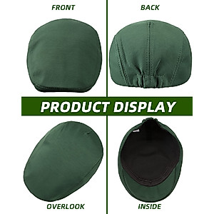 Foaincore 12 Pieces Newsboy Hat for Men, Flat Caps Bulk Driving Cabbie Hunting Hat