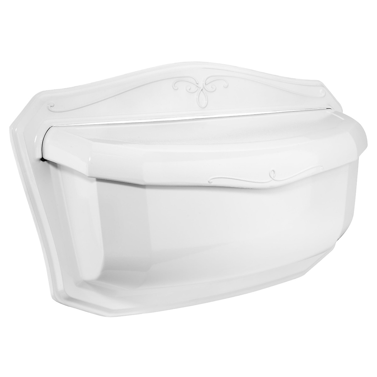 Architectural Mailboxes Villa Aluminum Wall Mount Mailbox, 2541W, White, Small Capacity