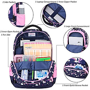 Meisohua Kids Backpacks for Girls Unicorn School Backpack Girls School Bag Teen Water Resistan Backpack for Elementary