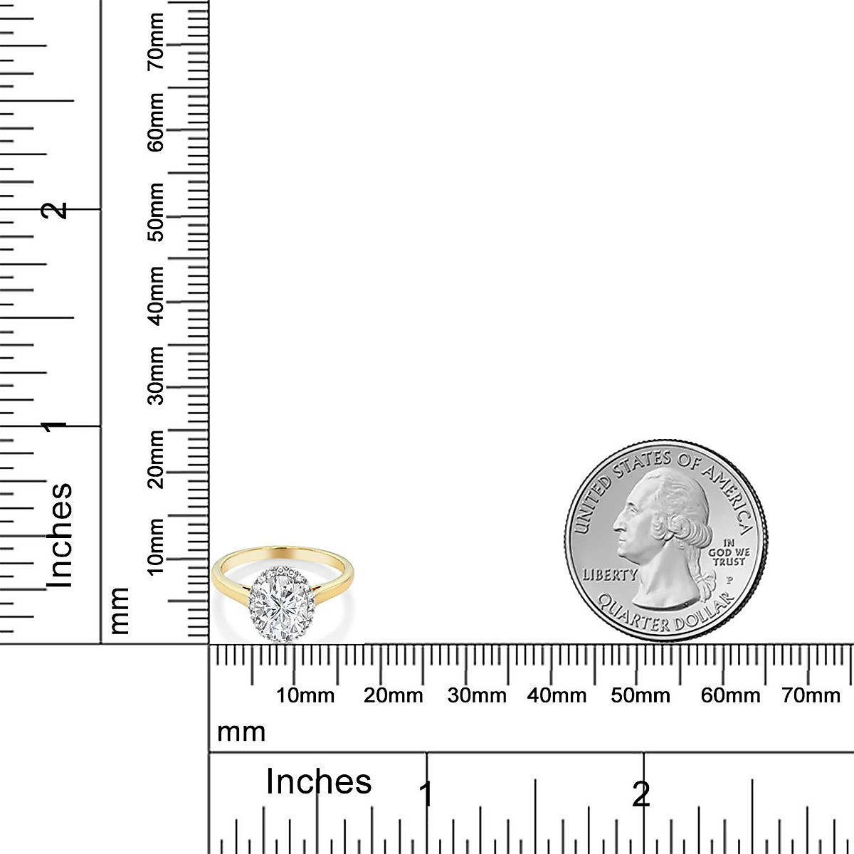 Gem Stone King 10K White Gold 9X7MM Oval Gemstone Birthstone & Diamond Halo Engagement Ring | Wedding Anniversary Promise Ring For Women