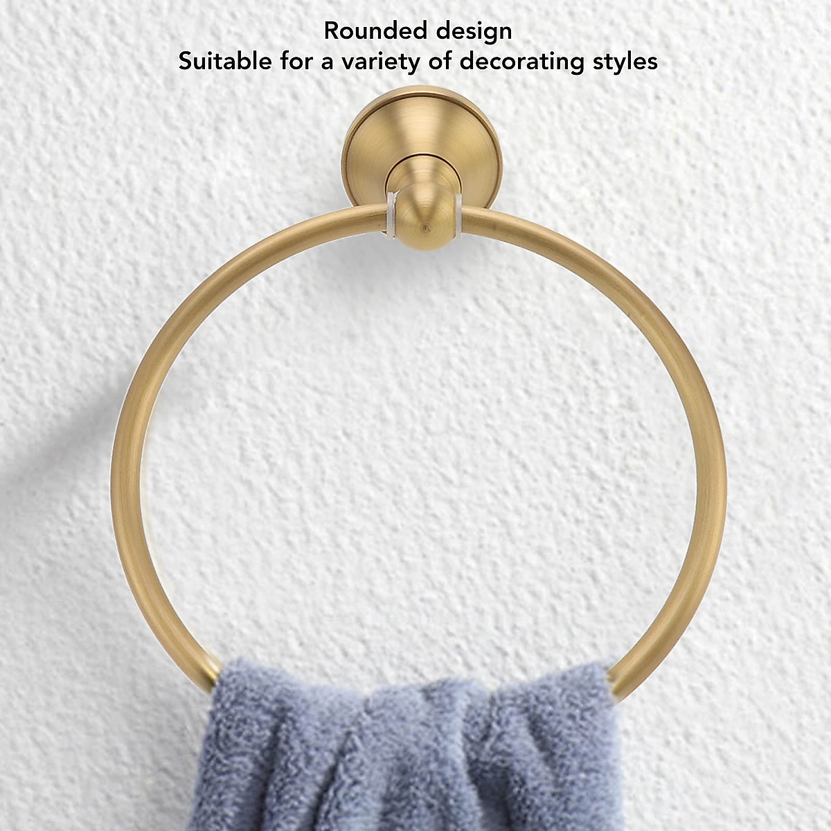Towel Ring Brass Wall Mounted Towel Holder Hanger Antique Style Decorative Ring for Bathroom Kitchen Bedroom