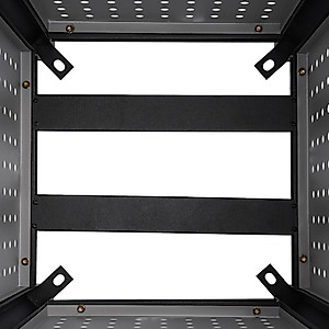 Oiveinya Industrial Waste Container,Stainless Steel Galvanized Heavy Duty Trash Can with Lid and Ashtray,Large Square Trash Can for Industrial Mall Kitchen Restaurants Indoor Outdoor (15 Gallons)