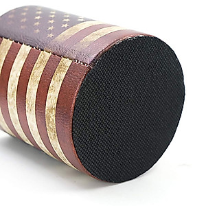 DreamsEden Vintage Pen Pencil Holder Cup Retro Pattern Desk Organizer for Home Office Bedroom (American flag Round)