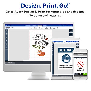 Avery Full Sheet Printable Shipping Labels, 8.5" x 11", Matte Clear, 25 Blank Mailing Labels (8665)