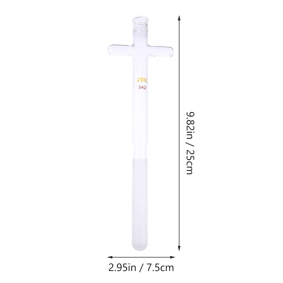 Baluue Glass Tissue Cell Tissue Homogenizer with Lab Pestle Lab Glass Tube Lab Utensils 20ml