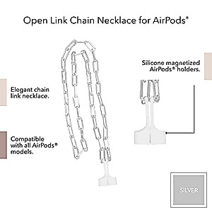 Anne Klein Apple AirPods Paperclip Chain Necklace