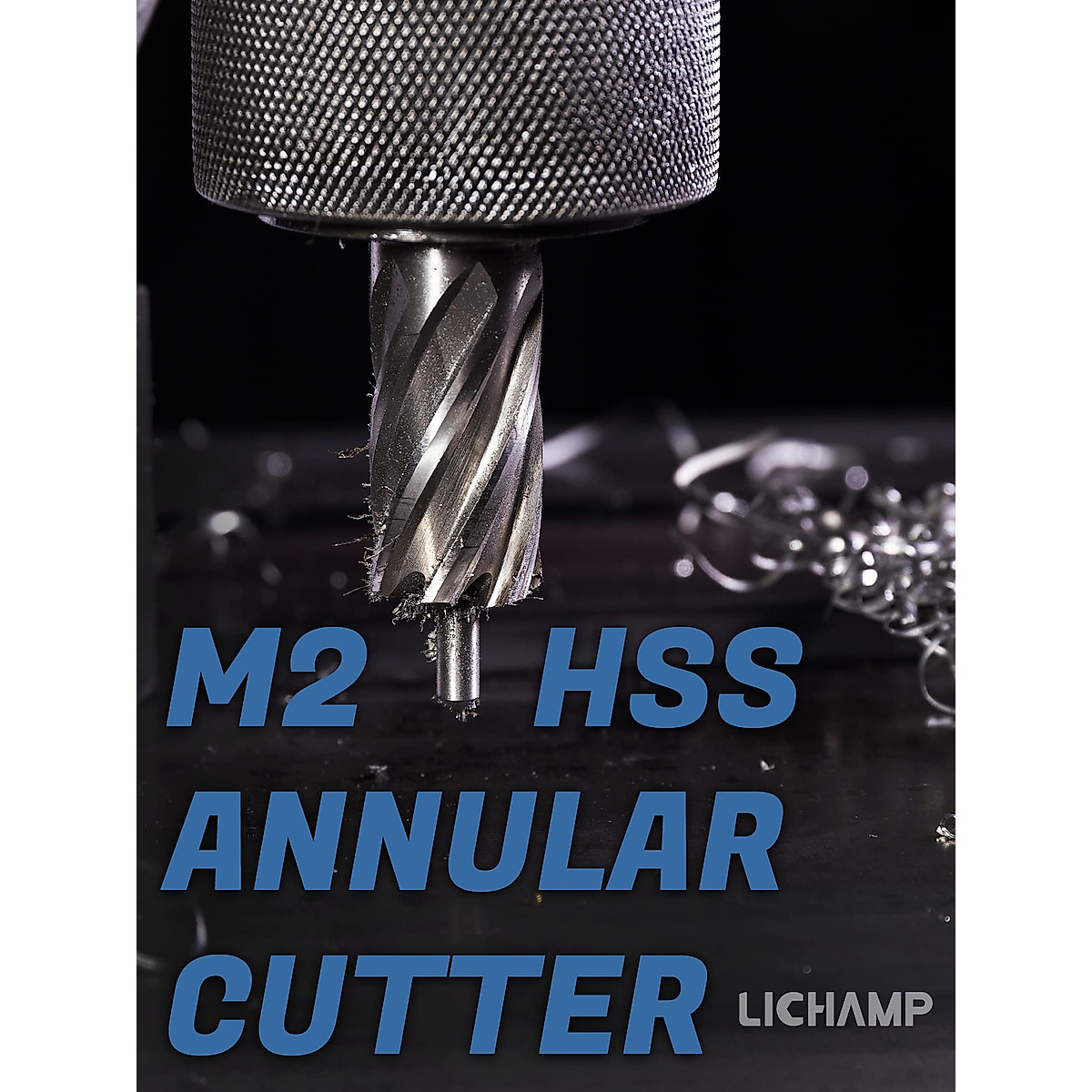 Lichamp Annular Cutter Set, M2 HSS Mag Drill Bits for Magnetic Drill Press Hard Steel Drill Project, 6 Pack with 1/2" to 1-1/16" Diameter and 1" Cutting Depth with case