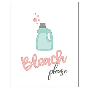 BigWig Prints Funny Laundry Room Wall Art - Laundry Posters, Cute Prints for Rooms, Decorative Artwork for Wash and Dryer Room, Humorous Photos for Home - Unframed Set of 4 (8x10)