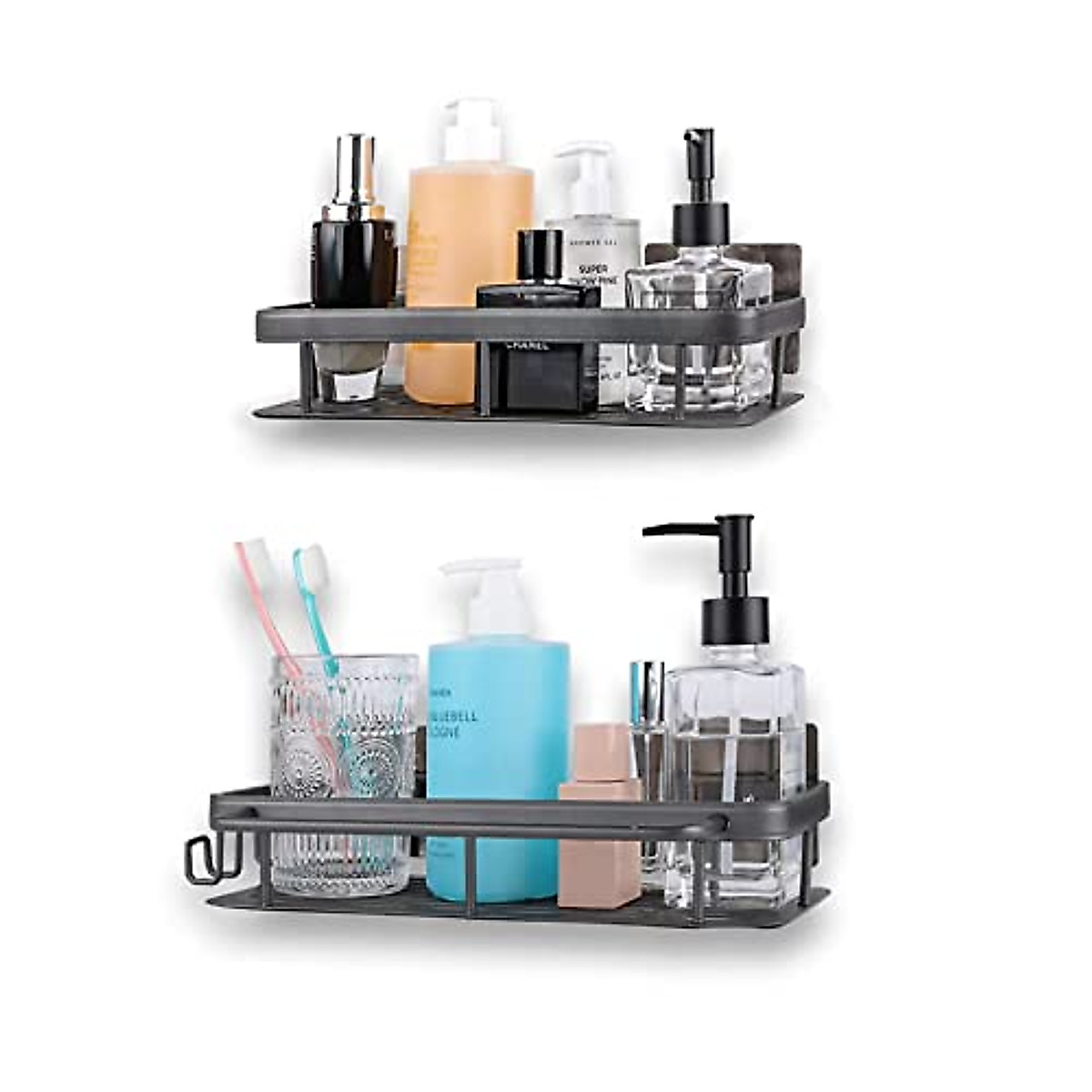 shower shelf for inside shower storage bathroom shower Organizer No Drilling ，Large Capacity，Rustproof Shower adhesive shower shelves shower wall caddy （Pack of 2）