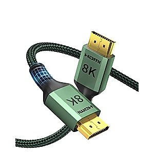 BATBI 8K HDMI 2.1 Cable 6.6F/2M 48gbps 8k@60Hz、4K@120Hz Ultra High Speed HDMI eARC Cable for HDCP2.2/2.3 HDR10 3D,Compatible with Dolby Vision Apple TV/PS5/PS4/Roku TV/HDTV/Blu-ray/LG/Samsung QLED
