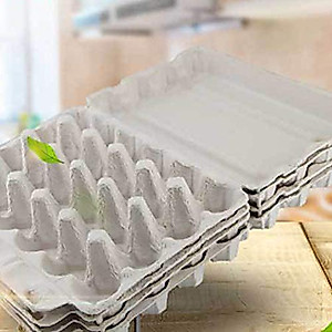 YARDWE Egg Cartons Set| 5 Pcs Cardboard Egg Cartons,- Friendly Recycled Material Biodegradable Reusable Egg Trays with Lids