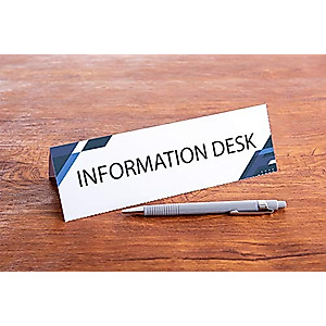 KARRES (QTY 120) 2.5 x 8 Inches Blank Table Place Tent Cards for Weddings Banquets Events Table Seating Food Labels